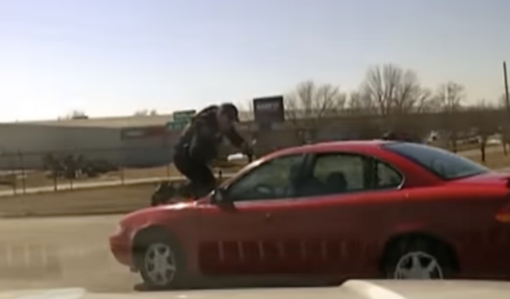 Iowa Officer Clings To Car Hood, Thrown Off During Dramatic Encounter ...