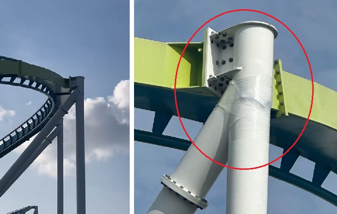 Theme Park Used SHRINK WRAP To Cover Giant Crack In Massive Roller ...