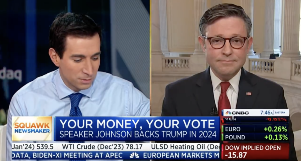 Mike Johnson Hits Back At Woke CNBC, Defends Faith In America - The ...