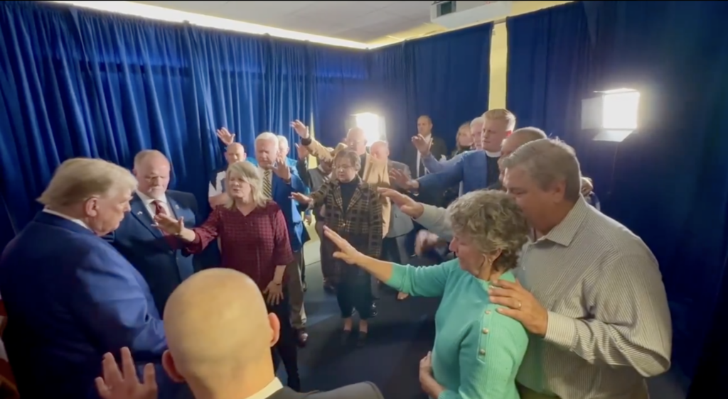WATCH: Faith Group Speaks Powerful Prayer Over Donald Trump While In ...