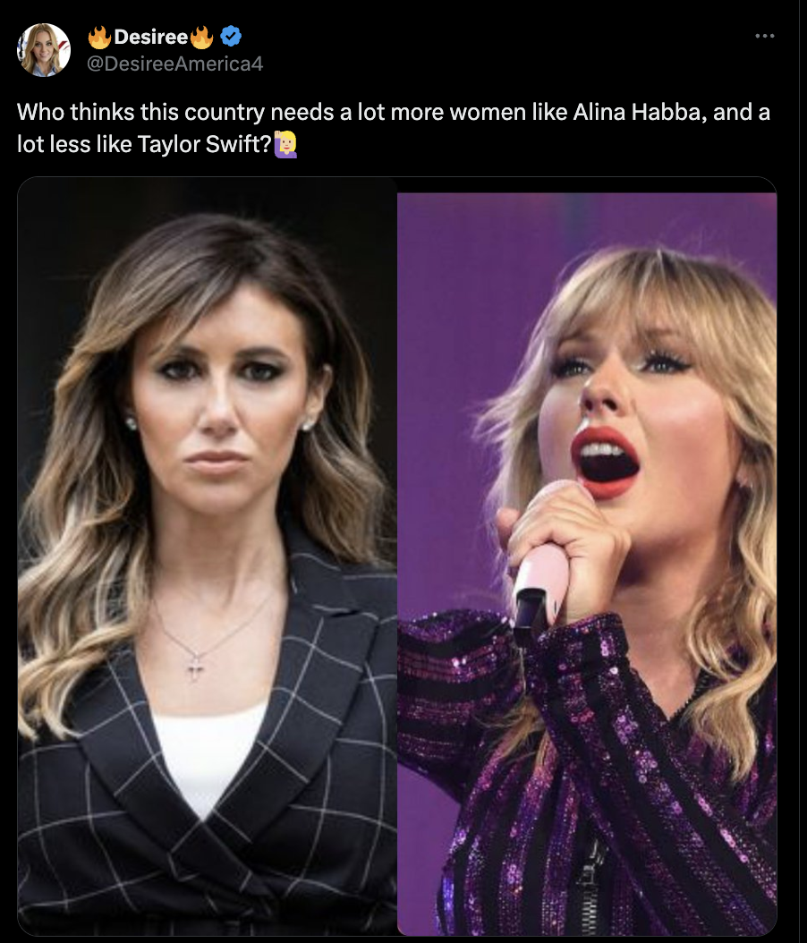 Alina Habba Toasts Taylor Swift With Epic Meme - The American Tribune.com