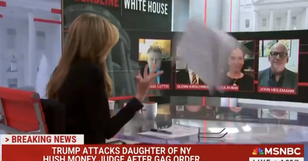 WATCH: MSNBC Host Has Script-Throwing Freakout During Coverage Of Trump ...