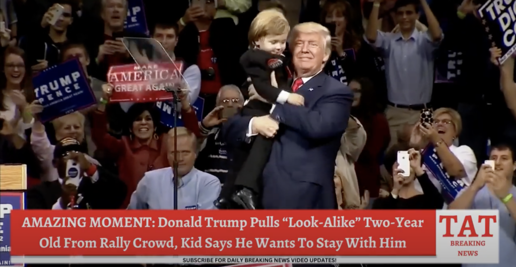 WATCH: Donald Trump Pulls “Look-A-like” Two-Year Old From Rally Crowd ...