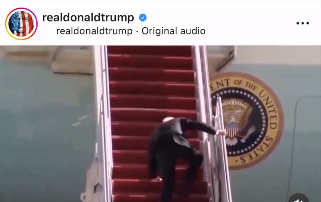 WATCH: Trump Post Hilarious Video On Social Media Poking Fun At Biden ...