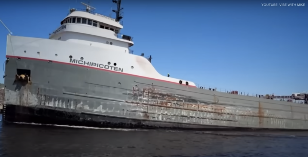 Massive Freighter Takes On Water Collision With Underwater Object In ...