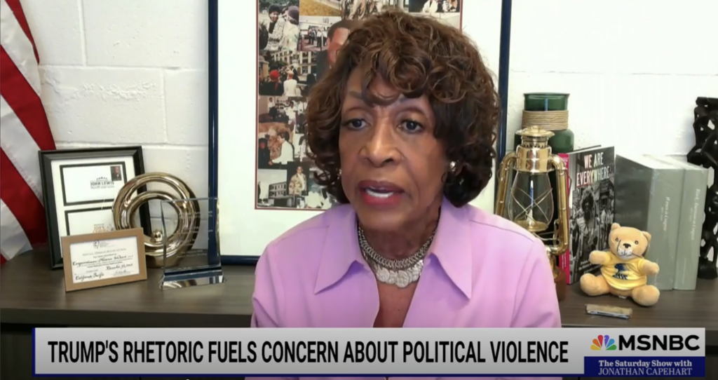 WATCH: Maxine Waters Claims There We Be Political Violence If Trump ...