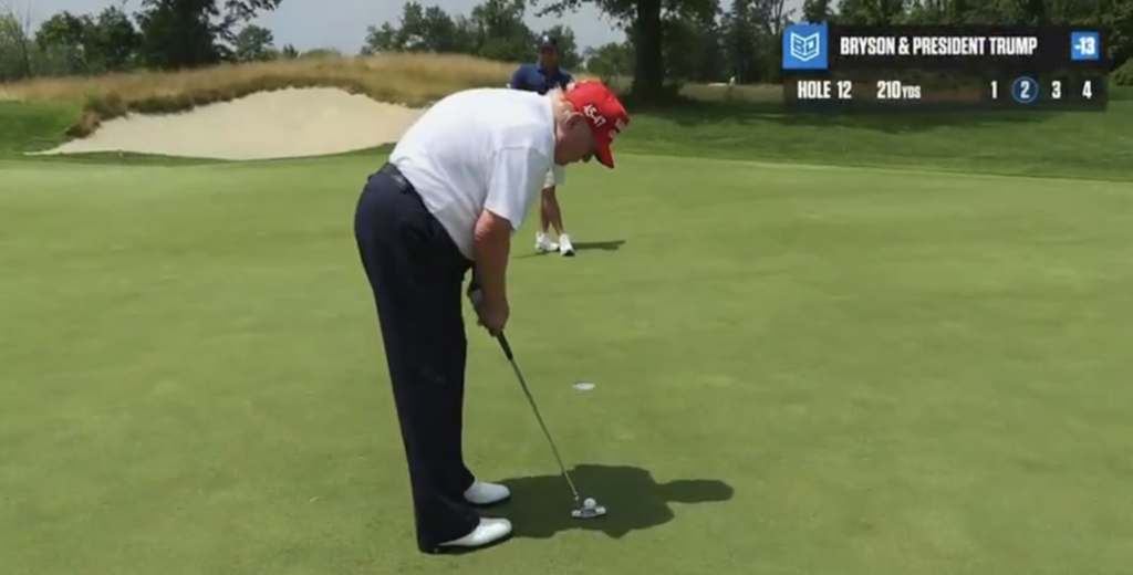 WATCH: Donald Trump Scores Solo Eagle While On The Course With Bryson ...