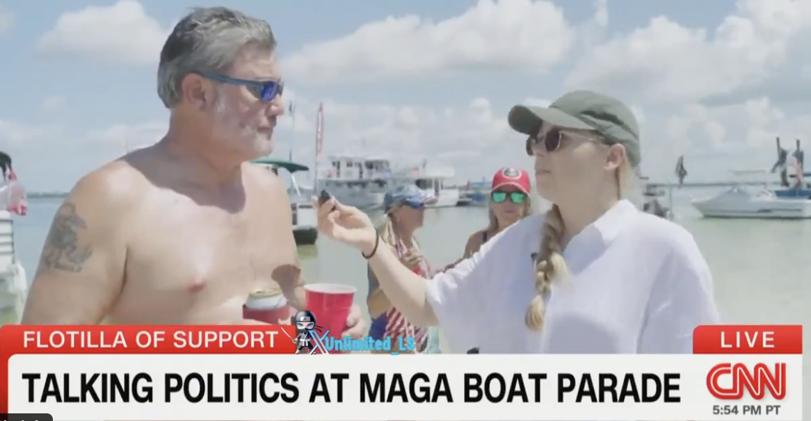 WATCH: Shirtless Trump Supporter On Boat Parade Absolutely Skewers And ...