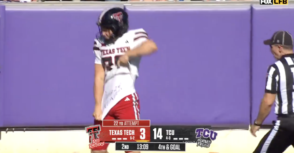 WATCH: Texas Tech Kicker Scores Trick Touchdown, Displays Pro-Trump ...