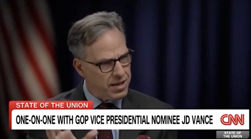 "I've Never Seen Jake So Rattled": Tapper Called Out After Vance ...