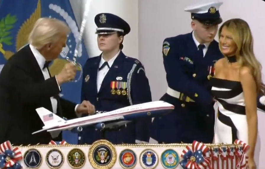 "Absolutely Iconic": Trump Dances With A Saber As Melania Claps, Laughs ...