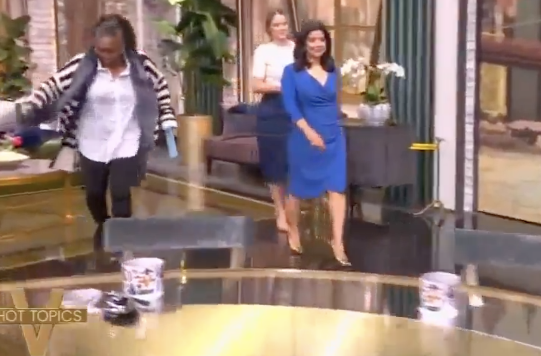 "Whoopsie Goldberg": Whoopi Trips, Almost Face Plants When Walking Onto ...