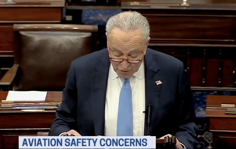 WATCH: Schumer Lies On Senate Floor To Blame Tax Cuts, DOGE For Plane ...