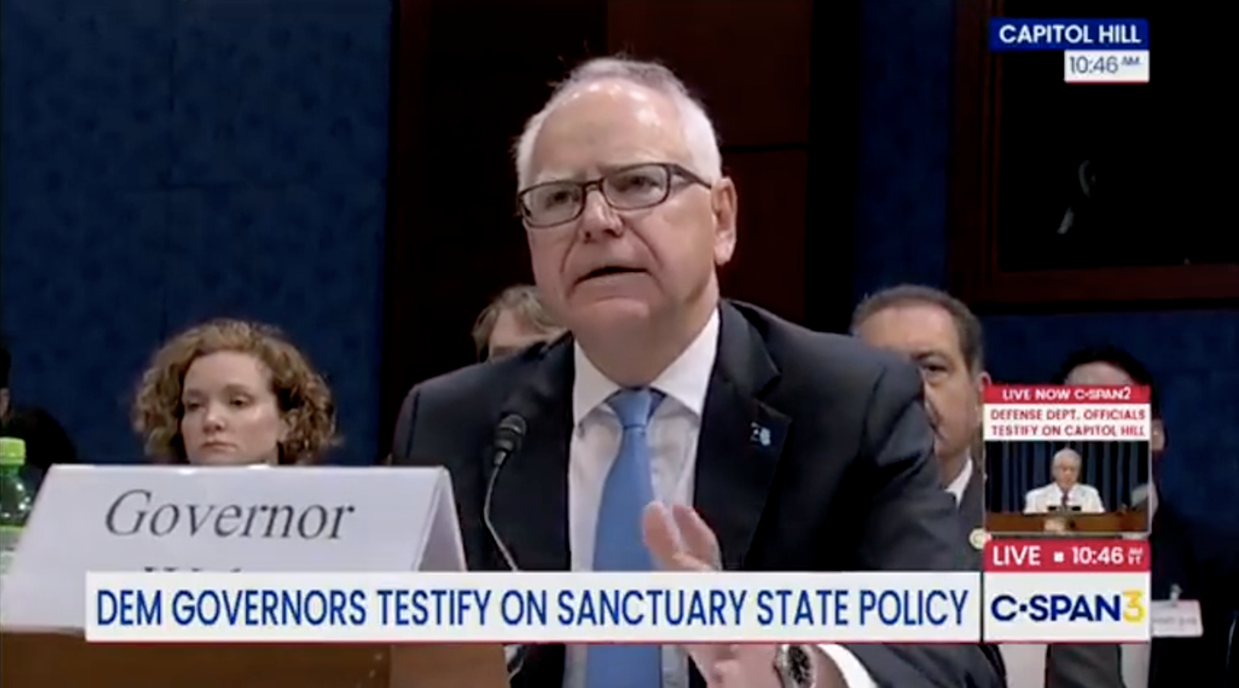 WATCH: Tim Walz Looks Like A Deer In Headlights As He Totally Panics ...