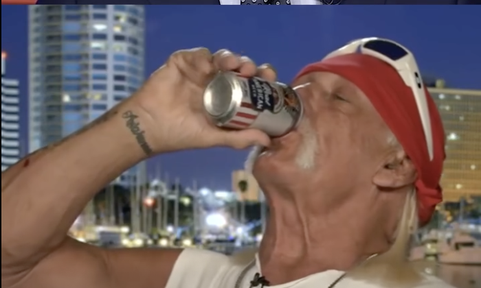 WATCH: Awesome Throwback Video Shows Hulk Hogan Chugging A Beer On Live ...