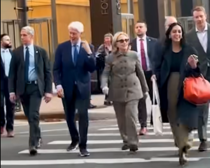 "NO!": Out Of It Bill Clinton Bumps, Nudges Hillary Clinton Toward Busy ...